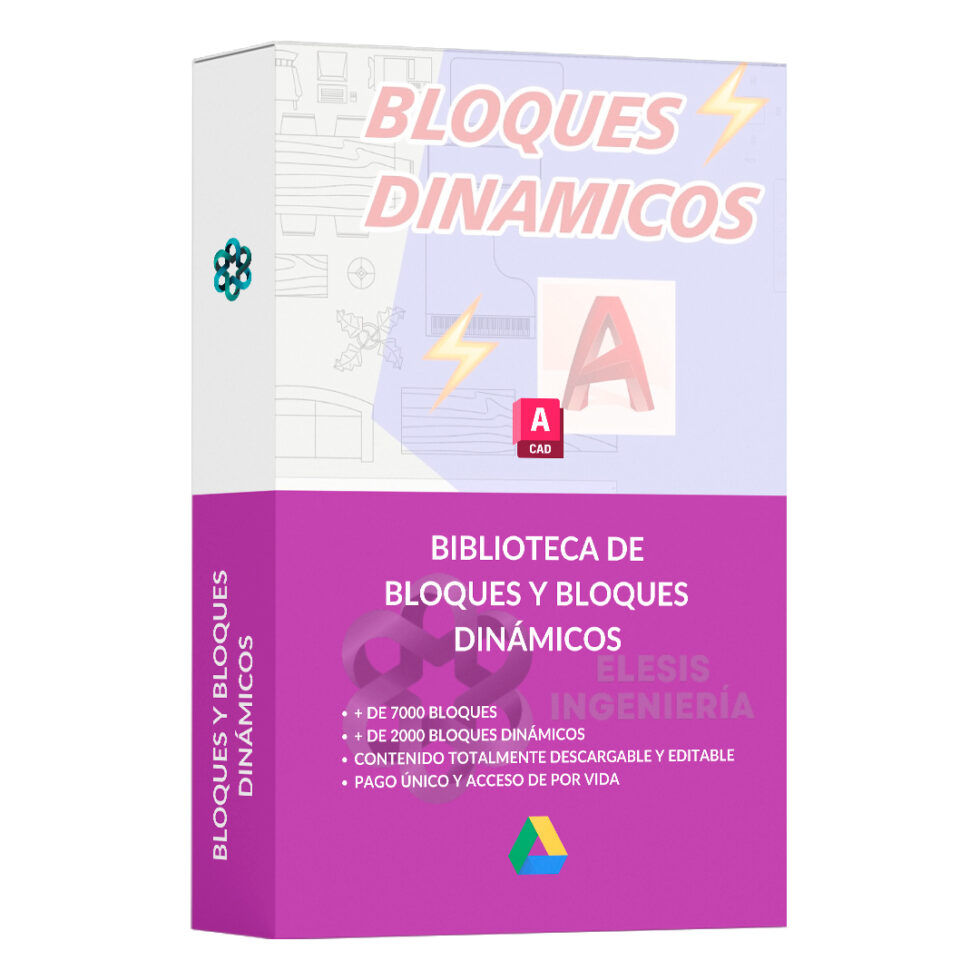Biblioteca 7000 Bloques + 2000 Bloques Dinámicos | Elesis Ingenieria
